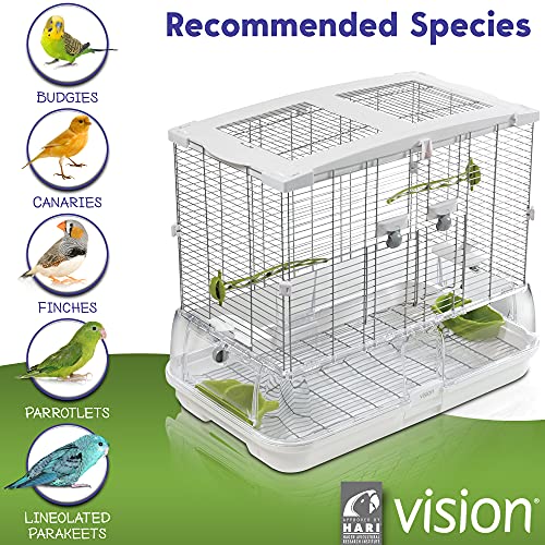 Vision M01 Wire Bird Cage, Bird Home for Parakeets, Finches and Canaries, Medium