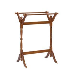 powell furniture boonie oak finished blanket/quilt rack by powell