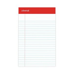 Universal 46300 Perforated Edge Writing Pad, Narrow Rule, 5 x 8, White, 50 Sheet (Pack of 12)