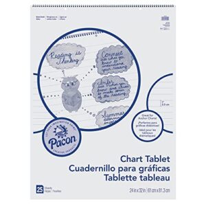 pacon® chart tablet, 24" x 32", 1" ruled, 25 sheets