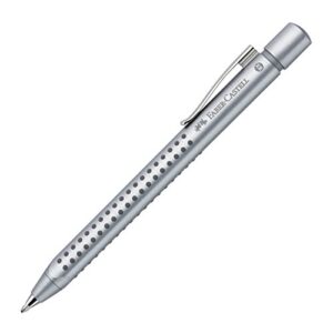 faber-castell grip 2011 medium tip ballpoint pen - silver