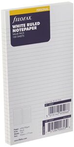 filofax ruled white (100 pack) (b133047)