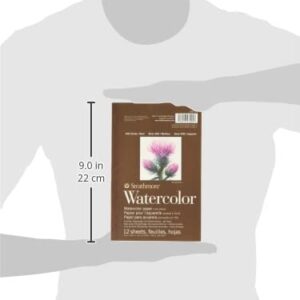 Strathmore (298-103 400 Series Watercolor Pad, 5.5"x8.5", 12 Sheets , White