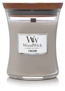 woodwick fireside medium hourglass candle, 9.7 oz.