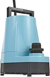 little giant 5-msp 115-volt, 1/6 hp, 1200 gph aluminum manual utility pump, 10-ft. cord, blue, 505000