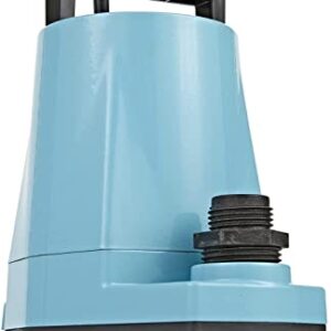 Little Giant 5-MSP 115-Volt, 1/6 HP, 1200 GPH Aluminum Manual Utility Pump, 10-Ft. Cord, Blue, 505000