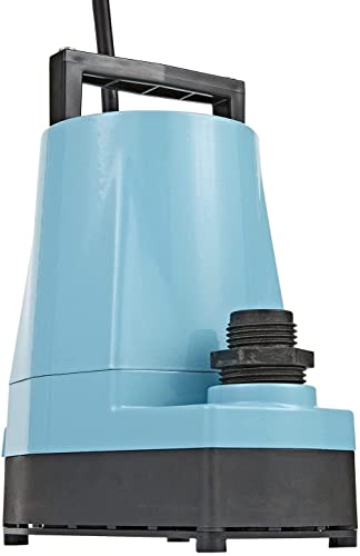 Little Giant 5-MSP 115-Volt, 1/6 HP, 1200 GPH Aluminum Manual Utility Pump, 10-Ft. Cord, Blue, 505000