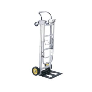 Safco Products Hide-Away Convertible Hand Truck, Dual Function, 400 lbs. Total Capacity, Aluminum Frame