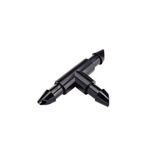 raindrip, black, 50-pack 307050b 1/4 in. barbed connector tee