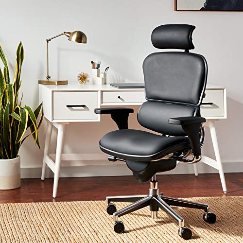 Ergohuman Ergonomic Executive Leather Chair, Black