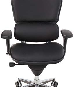 Ergohuman Ergonomic Executive Leather Chair, Black