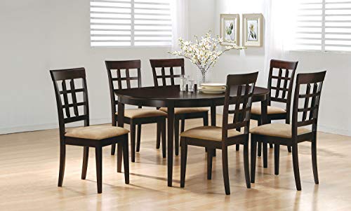 Coaster Home Furnishings 100770 Gabriel Oval Dining Table Cappuccino