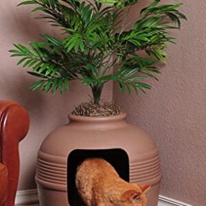 Good Pet Stuff, The Original Hidden Litter Box, Artificial Plants & Enclosed Cat Planter Litter Box, Vented & Odor Filter, Easy to Clean, Mocha Brown