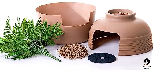 Good Pet Stuff, The Original Hidden Litter Box, Artificial Plants & Enclosed Cat Planter Litter Box, Vented & Odor Filter, Easy to Clean, Mocha Brown