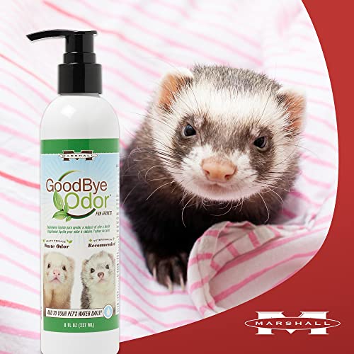 Marshall Pet Products Goodbye Odor Natural Deodorizing Water Supplement with Natural Antioxidants, for Ferrets, 8 oz