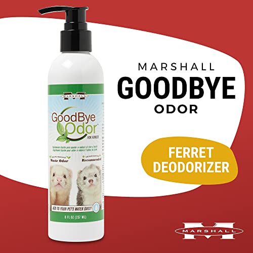 Marshall Pet Products Goodbye Odor Natural Deodorizing Water Supplement with Natural Antioxidants, for Ferrets, 8 oz