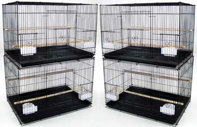 Brand New Lot of Four Aviary Breeding Bird Cage 30x18x18BLK