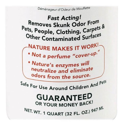 Nature’s Miracle Skunk Odor Remover 32 Ounces, Odor Neutralizing Formula, Pour - HG-5123