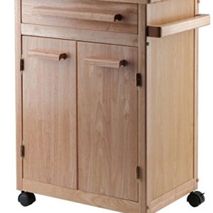 Winsome Wood Single Drawer Kitchen Cabinet Storage Cart, Natural