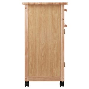 Winsome Wood Single Drawer Kitchen Cabinet Storage Cart, Natural