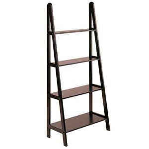 winsome wood 4-tier a-frame shelf, dark espresso