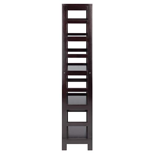 Winsome 4 tier Wood Leo model name Shelving, Small, Espresso