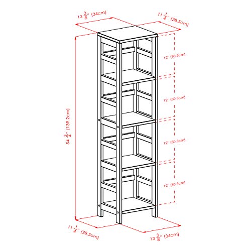 Winsome 4 tier Wood Leo model name Shelving, Small, Espresso