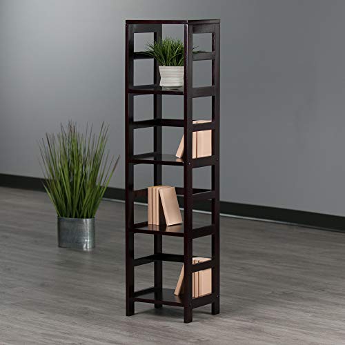 Winsome 4 tier Wood Leo model name Shelving, Small, Espresso