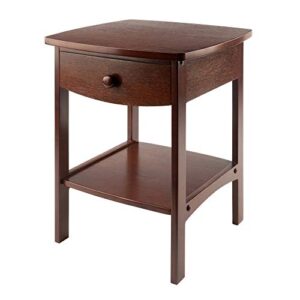 winsome wood claire accent table, walnut