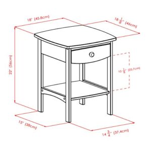 Winsome Wood Claire Accent Table, White