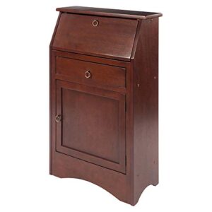 winsome wood regalia home office, walnut, secretary desk