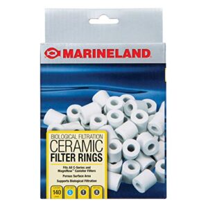 marineland ceramic filter rings 140 count, supports biological aquarium filtration, fits c-series and magniflow, 140 rings (pa11484)