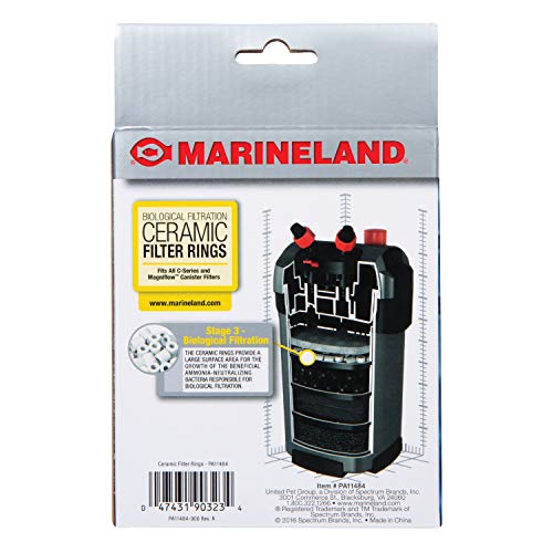 MarineLand Ceramic Filter Rings 140 Count, Supports Biological aquarium Filtration, Fits C-Series And Magniflow, 140 rings (PA11484)