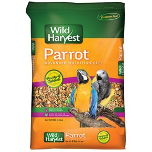 wild harvest advanced nutrition parrot 8 pound bag,white