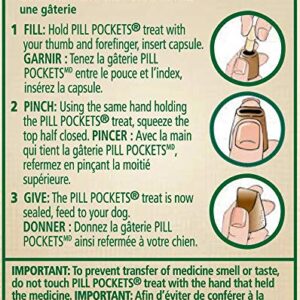 GREENIES PILL POCKETS Capsule Size Natural Dog Treats with Chicken Flavor, (6) 7.9 oz. Packs (180 Treats)