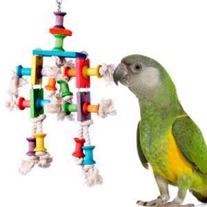 super bird creations sb468 dancing spools bird toy, medium bird size, 13" x 8" x 2"