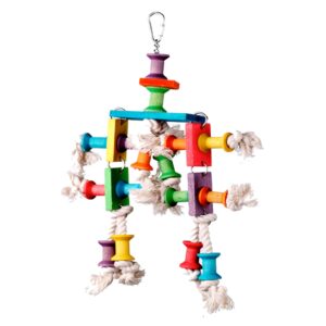 Super Bird Creations SB468 Dancing Spools Bird Toy, Medium Bird Size, 13" x 8" x 2"