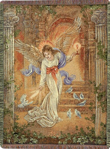 Manual 50 x 60-Inch Tapestry Throw, Angel of Light,Bedroom