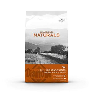 diamond naturals all life stages chicken and rice formula dry dog food protein from real chicken, and probiotics