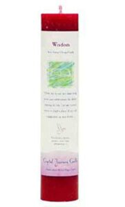 crystal journey candle pillar wisdom, 1 ea