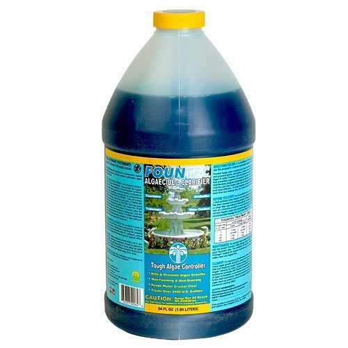 EasyCare FounTec 50064 Algaecide and Clarifier, 64 oz. Bottle, No Size, Blue