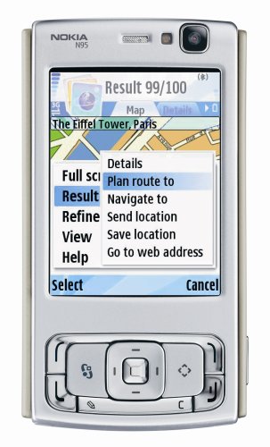 Nokia N95 Unlocked Cell Phone with 5 MP Camera, International 3G, Wi-Fi, GPS, MP3/Video Player, MicroSD Slot--International Version with Warranty (Silver/Plum)