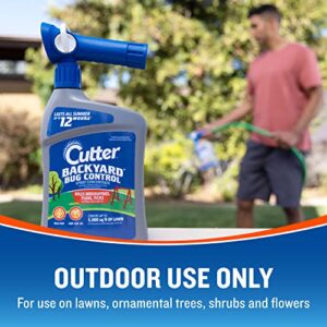 Cutter Backyard Bug Control Spray Concentrate, Mosquito Repellent, Kills Mosquitoes, Fleas & Listed Ants, 32 fl Ounce