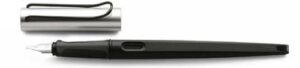 lamy 1.1mm nib joy al fountain pen, black/silver (l11-1.1)