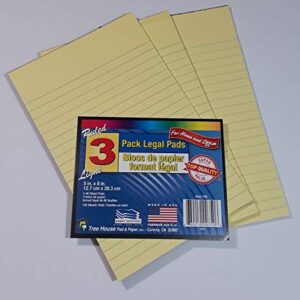 Legal Ruled Notepads - 3 Pack