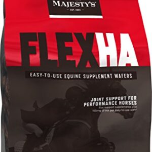 Majesty's Flex HA Wafers - Superior Performance Horse / Equine Joint Support Supplement - HA, Vitamin C, Yucca, Glucosamine - 60 Count (2 Month Supply)