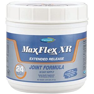 Farnam MaxFlex XR Extended Release Joint Supplement for Horses, Provides a continuous supply of joint health ingredients for 24 hours, 0.9375 pound, 30 Day Supply