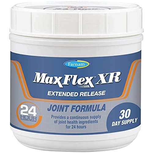 Farnam MaxFlex XR Extended Release Joint Supplement for Horses, Provides a continuous supply of joint health ingredients for 24 hours, 0.9375 pound, 30 Day Supply