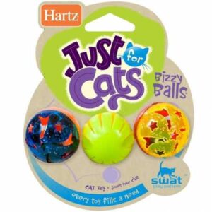 hartz just for cats bizzy balls cat toy for all breed sizes