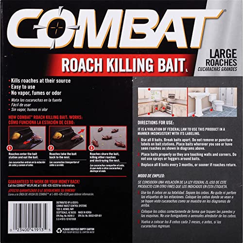 Combat Max Defense System Brand, Small Roach Killing Bait and Gel, 12 Count